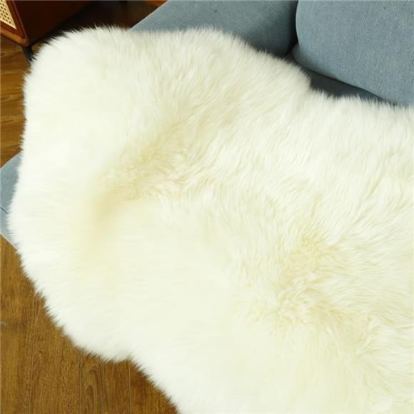Accents | Sheepskin Area Rug Wool Rug Fur Carpet Fluffy Shaggy Fur Rug ...